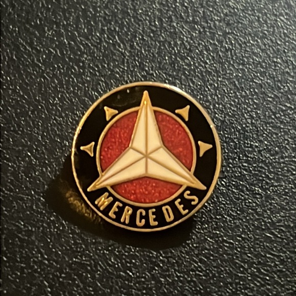 Vintage | Jewelry | Vintage Mercedes Benz Gold Enamel Logo Circle Mini ...